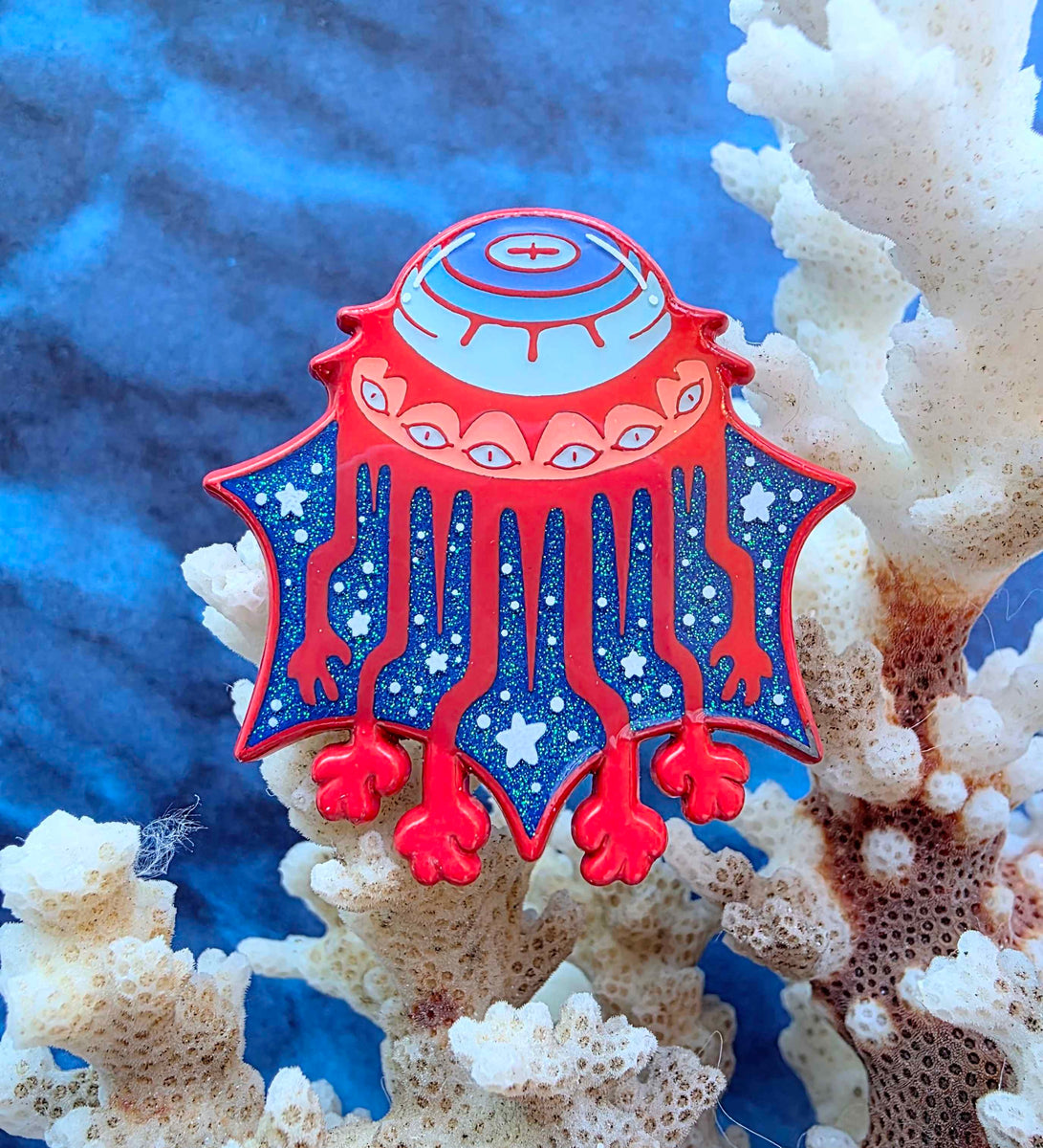 Eye of the Atolla | Limited Edition Angelic Jellyfish Enamel Pin ...