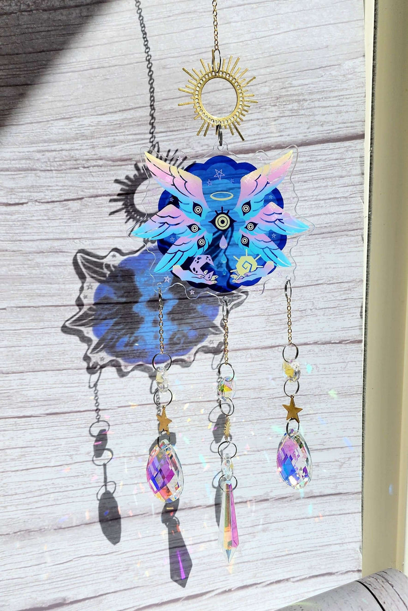 Sun and Moon Seraphim | Biblically Accurate Angel Crystal Suncatcher ...